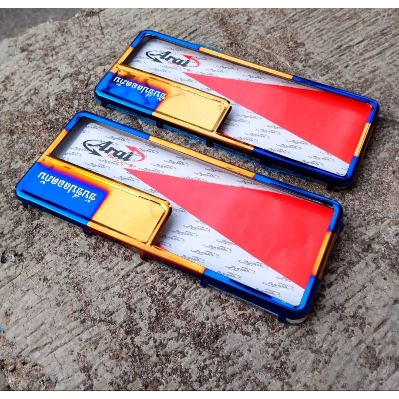 Jual BINGKAI PLAT TULISAN THAILAND SATU DET DEPAN BELAKANG TWO TONE ...