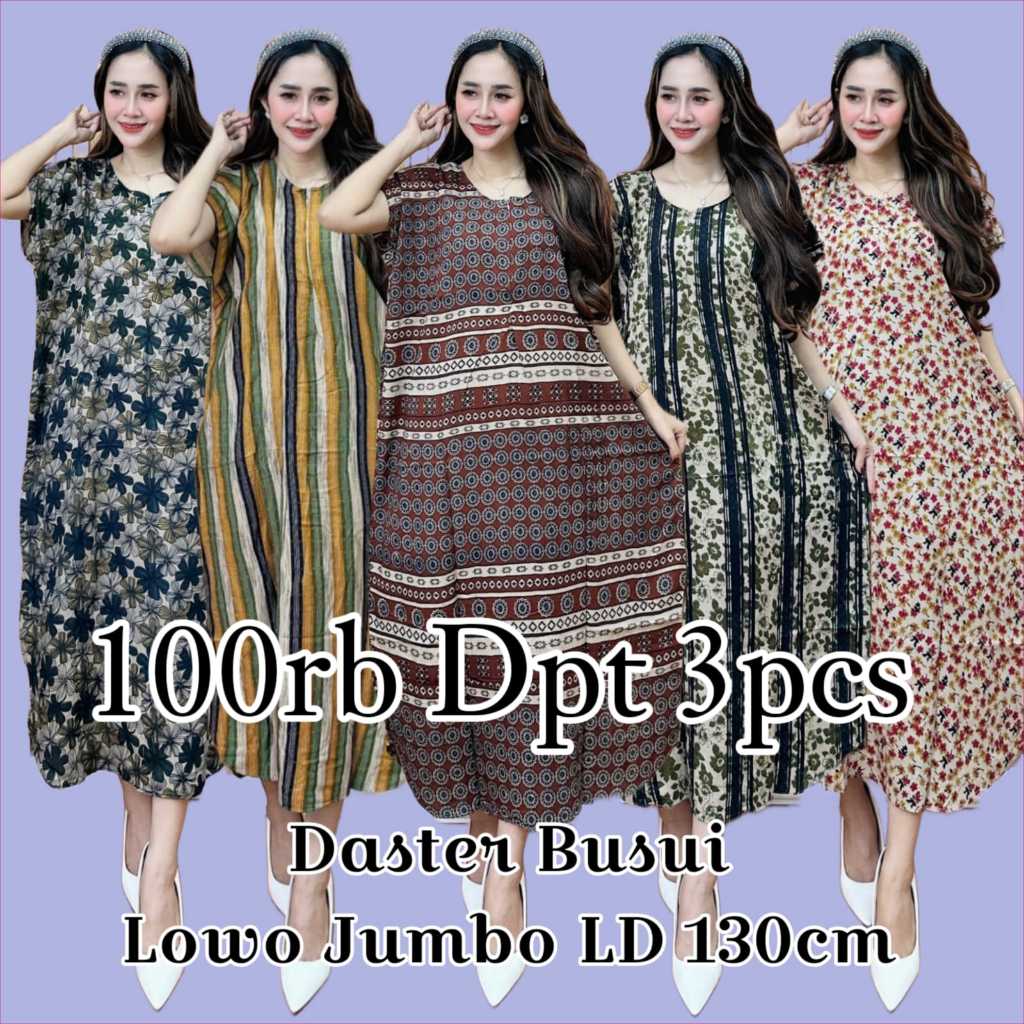 Jual Daster lowo jumbo paket 100rb dapat 3pcs busui resleting depan ld ...