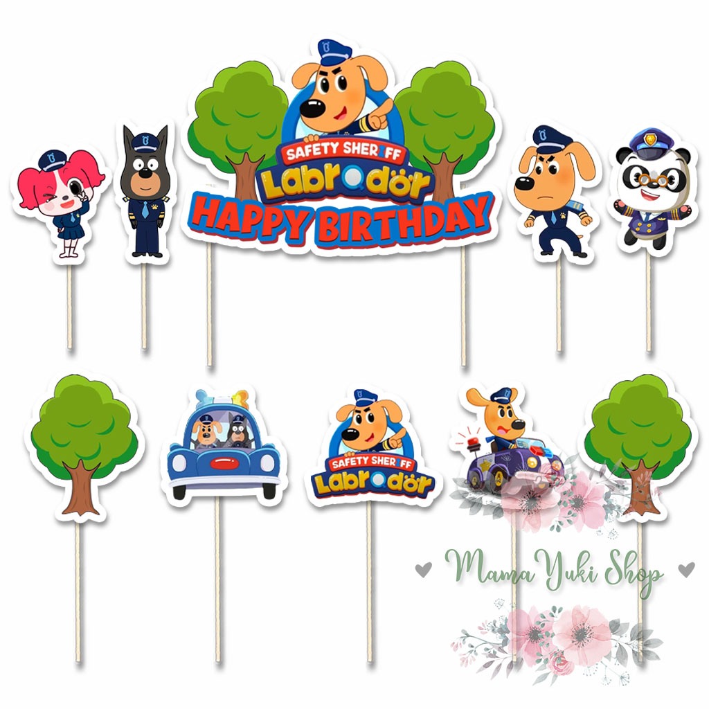 Jual Topper Cake Hiasan Kue Ulang Tahun Anak motif SAFETY SHERIFF ...
