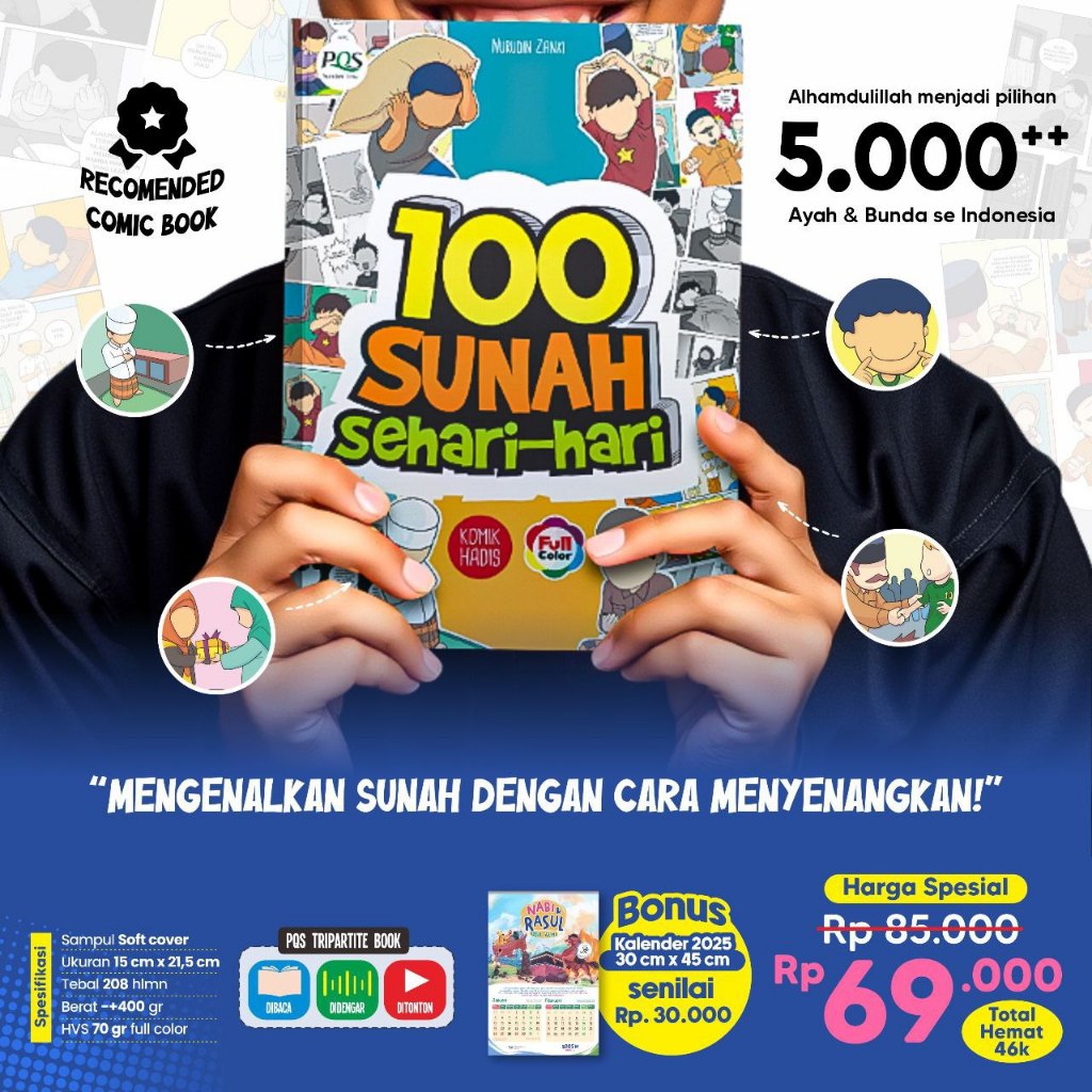 Jual Komik "100 Sunah Sehari-Hari" by Pustaka Quran Sunnah (PQS ...