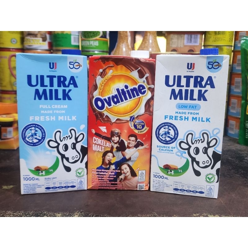 Jual 1L UltraJaya Ultra Milk Susu UHT Dari Susu Sapi Segar / Susu Cair ...