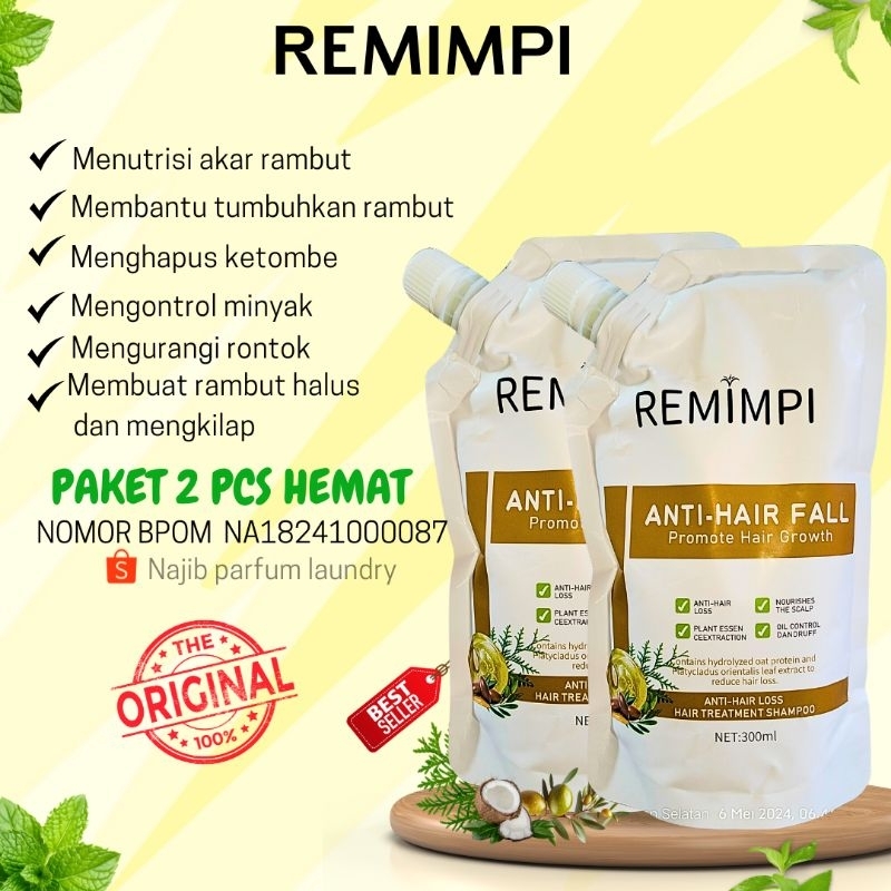 Jual REMIMPI Anti Hair Fall Hair Treatment Shampoo Oil Control Anti ...