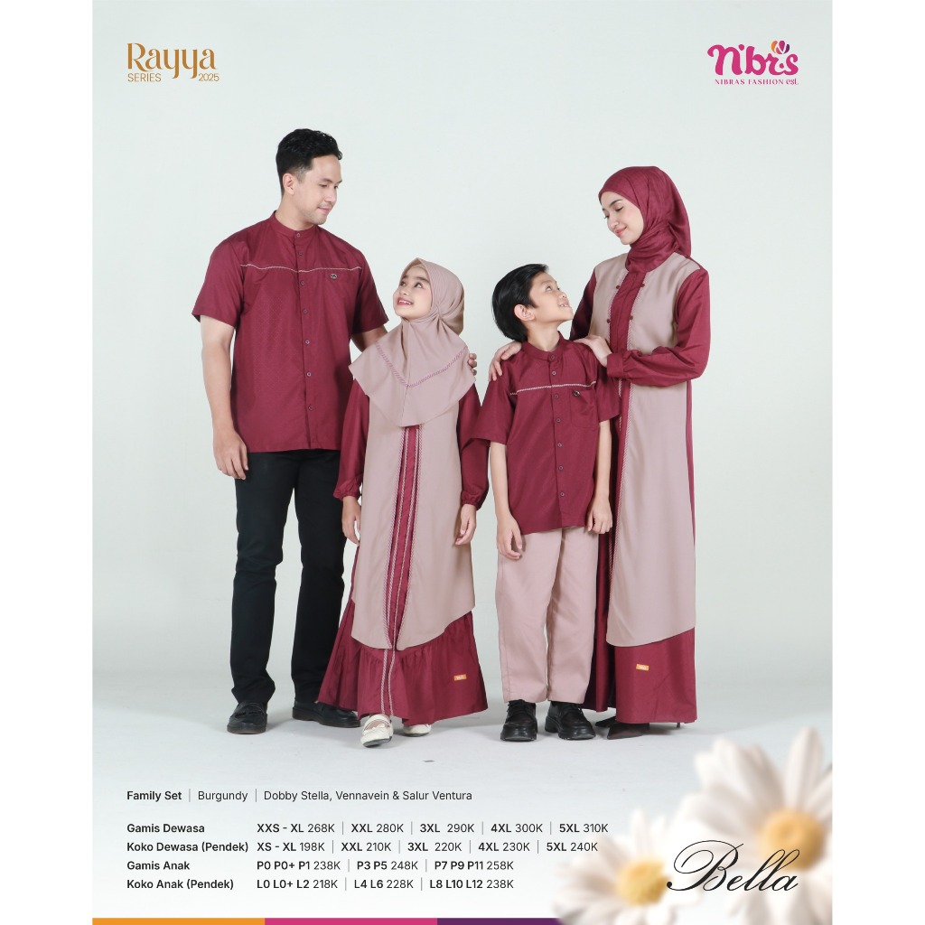 Jual SARIMBIT RAYA SERIES BELLA BURGUNDY SARIMBIT NIBRAS 2025 | Shopee ...
