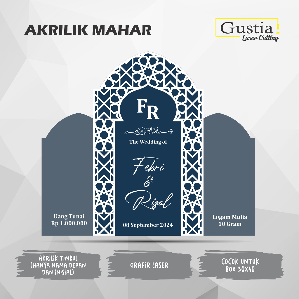 Jual AKRILIK MAHAR SET | MANDALA | MAHAR | DEKORASI SESERAHAN TETES AIR ...