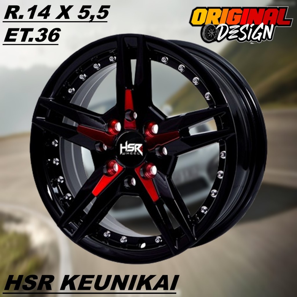 Jual Velg racing HSR KEUNIKAI R14 untuk mobil colt, brio, avanza, ring ...