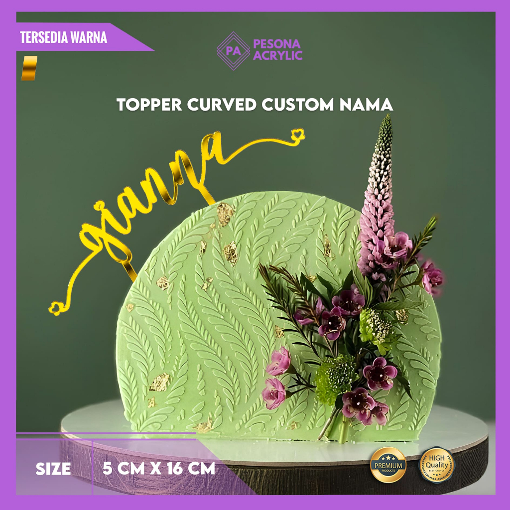 Jual Topper Curved Custom/ Topper Custom Nama | Shopee Indonesia