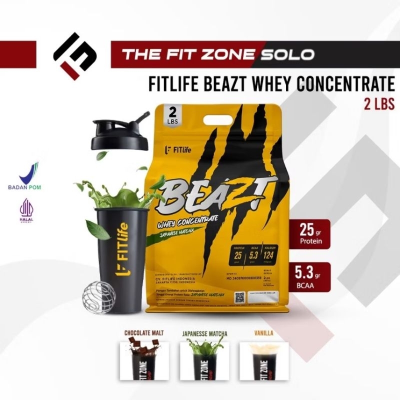Jual Fitlife Beazt Whey Concentrate 2 Lbs Beast Whey Protein | Shopee ...