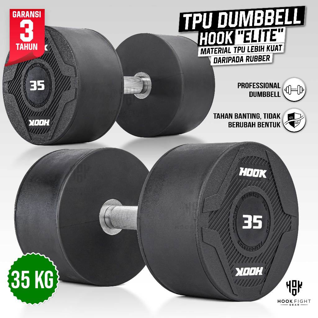 Jual Dumbbell Hook 35 kg Alat Fitnes Home Gym Dumble Barble Angkat ...