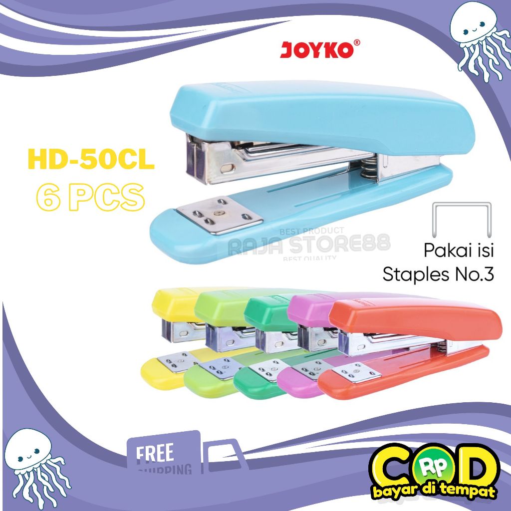 Jual Stapler Stepler Alat Staples Besar Joyko Hecter HD-50CL ( 1 pack 6 pcs) | Shopee Indonesia