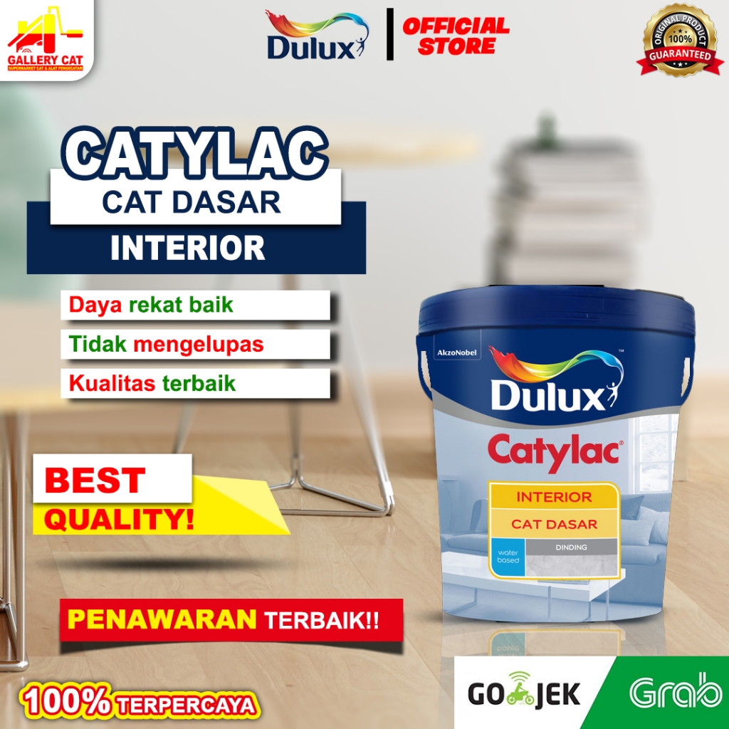Jual Cat Dasar Interior Dulux Catylac 21kg – Putih Semi Abu | Shopee ...
