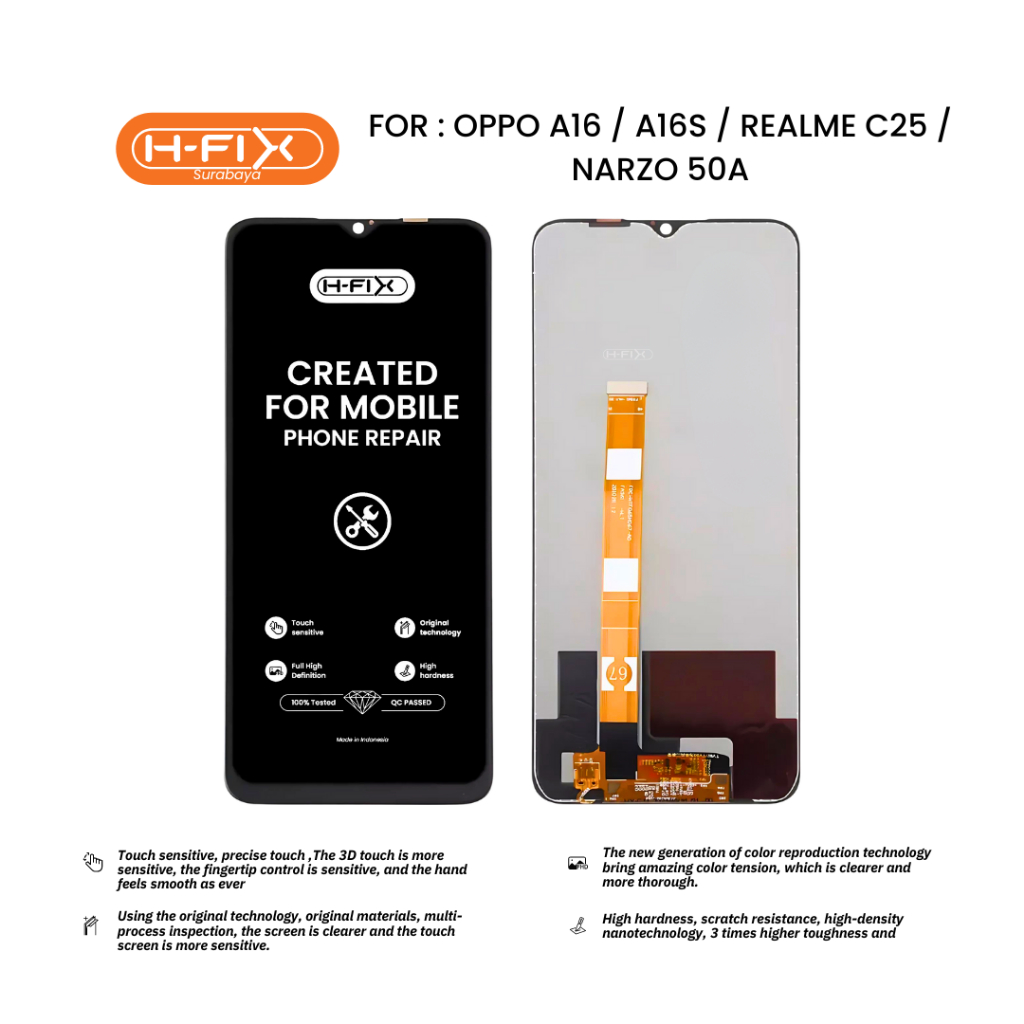 Jual H-Fix Lcd Touchscreen Oppo A16 / A16S / Realme C25 / C25S / Narzo 50A Fullset Complete ...