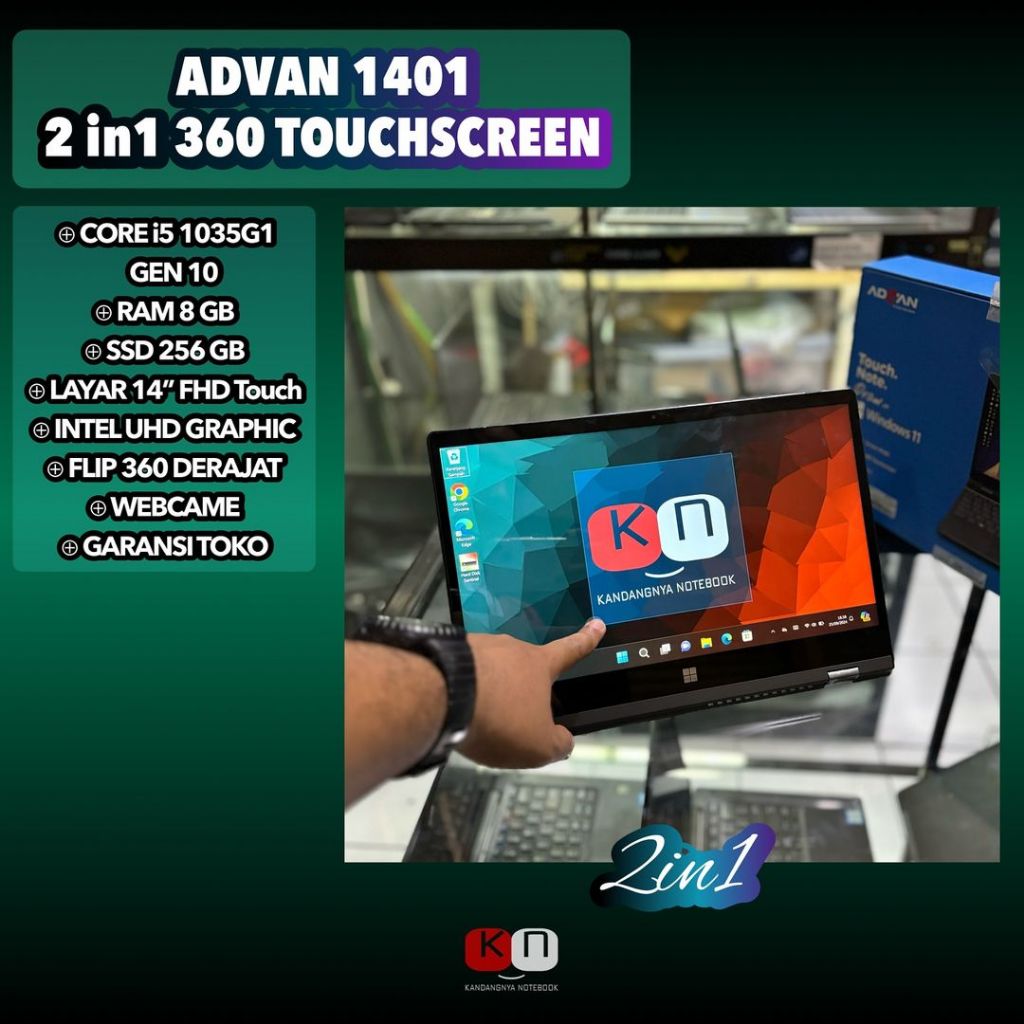 Jual Advan 1410 2in1 360 Touchscreen Core i5 1035G1 Ram 8GB Ssd 256GB ...