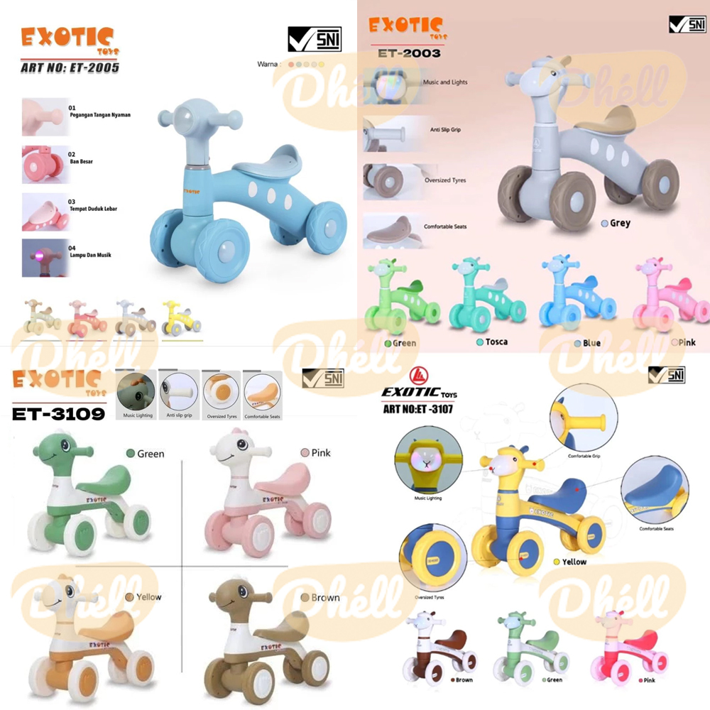 Jual EXOTIC TOYS Balance Bike Ride On 2005 / Sepeda Keseimbangan Anak ...