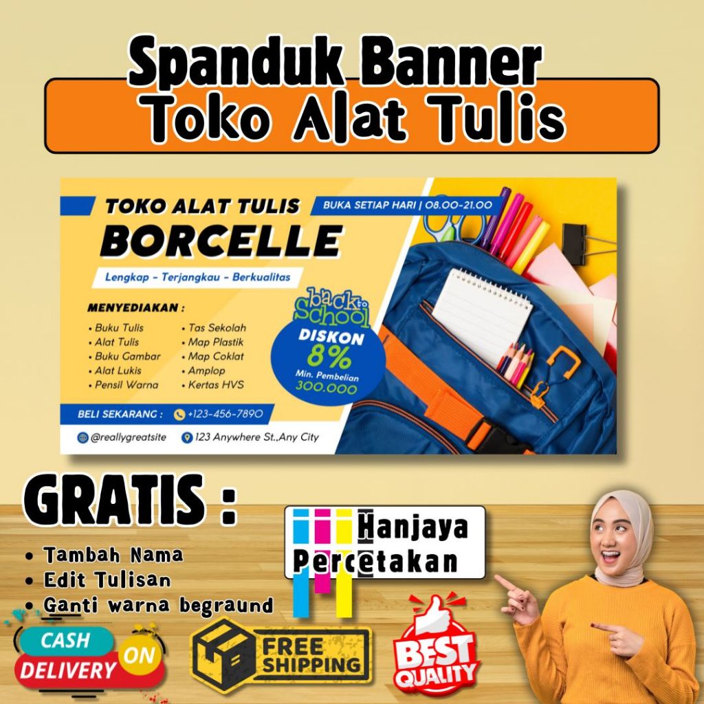 Jual PERCETAKAN - SPANDUK TOKO ALAT TULIS | BANNER TOKO JUAL ALAT ...