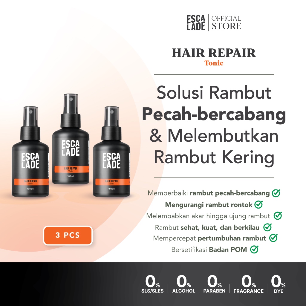 Jual BELI 3 LEBIH MURAH ESCALADE HAIR REPAIR Tonic - Biotin, Panthenol ...