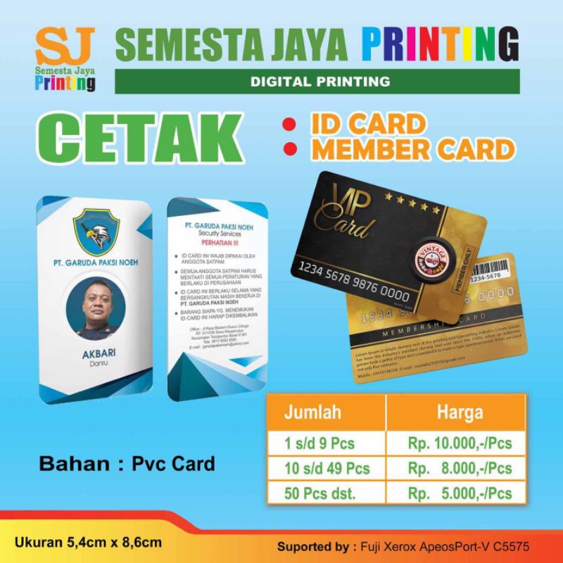 Jual Print ID Card | Member Card | Shopee Indonesia