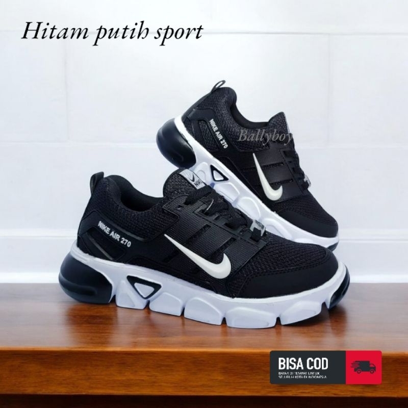 Jual SEPATU SNEAKERS PRIA WANITA/SEPATU SEKOLAH HITAM POLOS FULL BLACK | Shopee Indonesia