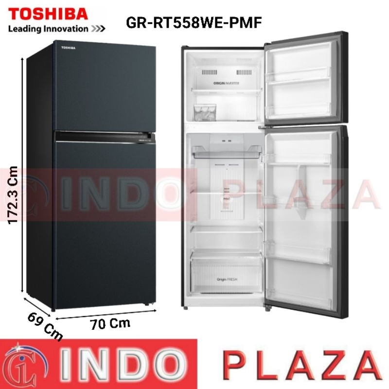 Jual KULKAS TOSHIBA 2 PINTU INVERTER PURE BIO GR-RT558WE-PMF | Shopee Indonesia