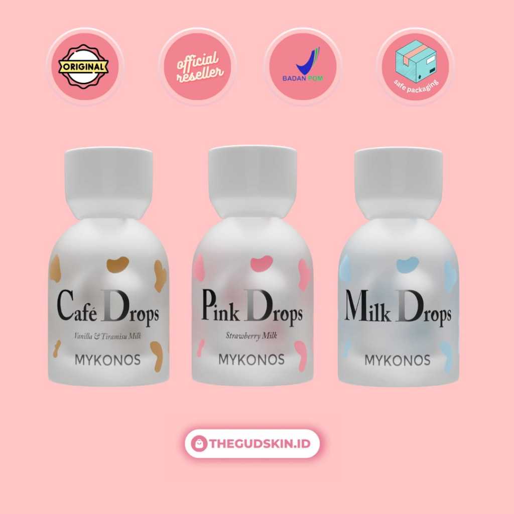 Jual MYKONOS Milk Drops Pink Drops Cafe Drops Extrait de Parfum 50 ML ...