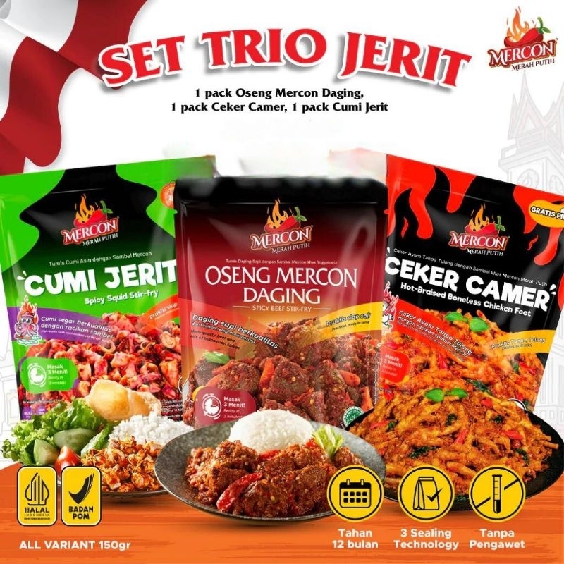 Jual MERCON MERAH PUTIH Paket 3 Pcs - Oseng Merecon Daging/Ceker Camer ...
