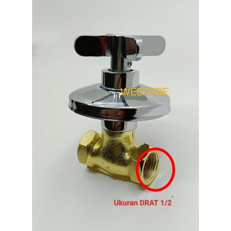 Jual STOP KRAN TANAM BUAT SHOWER DINDING | Shopee Indonesia