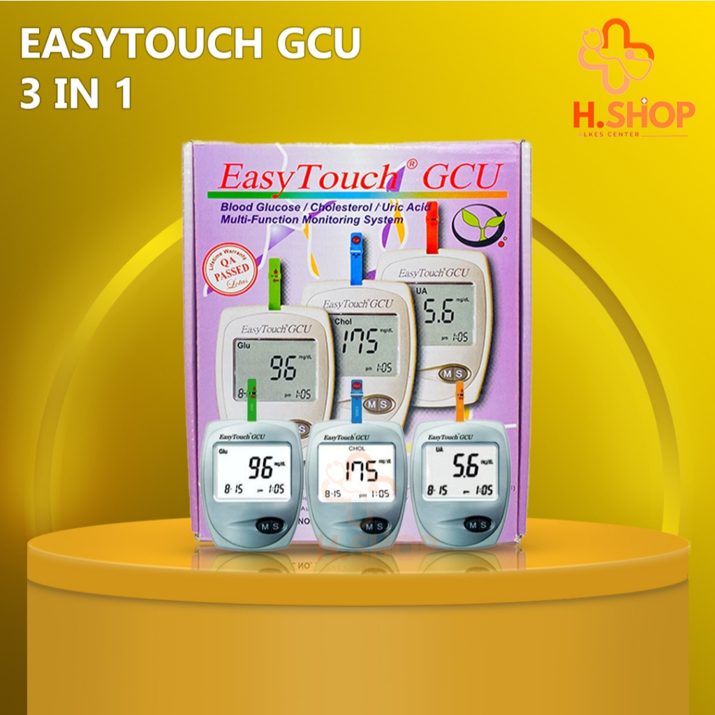 Jual Alat Easy Touch GCU 3in1 ( Cek Gula Darah, Asam Urat, Kolesterol ...
