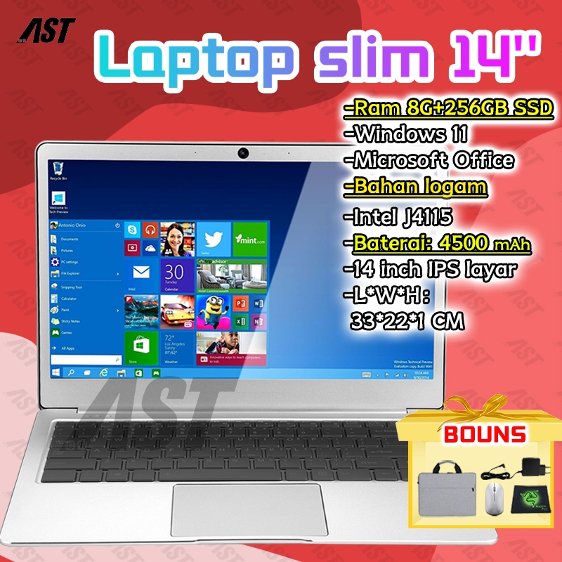 Jual CNAST - Laptop Baru Ori 14 Inch Intel J4115 RAM8G+256GB SSD Slim ...