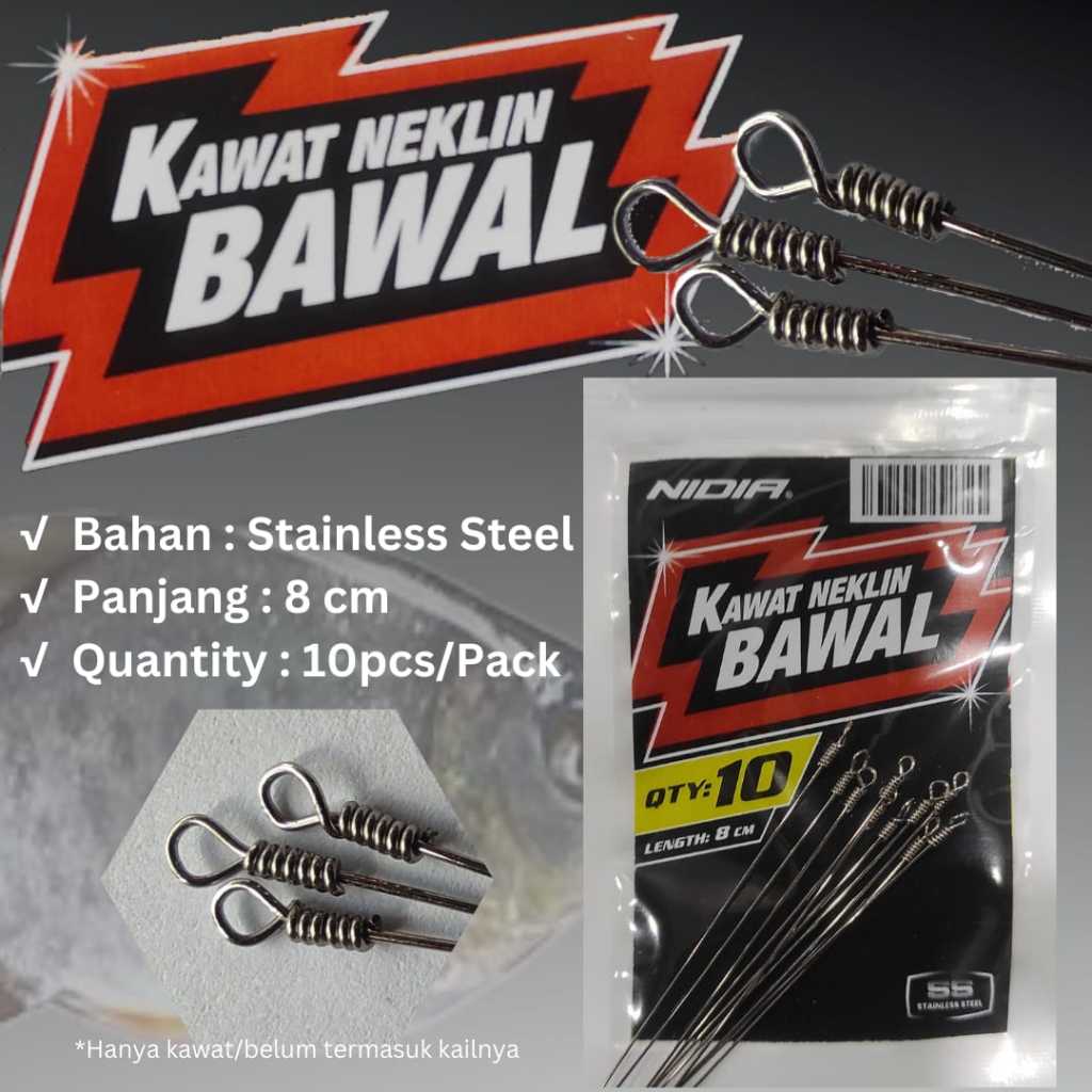 Jual KAWAT NEKLIN BAWAL | Kawat Neklin Pancing Leader untuk Rangkaian ...