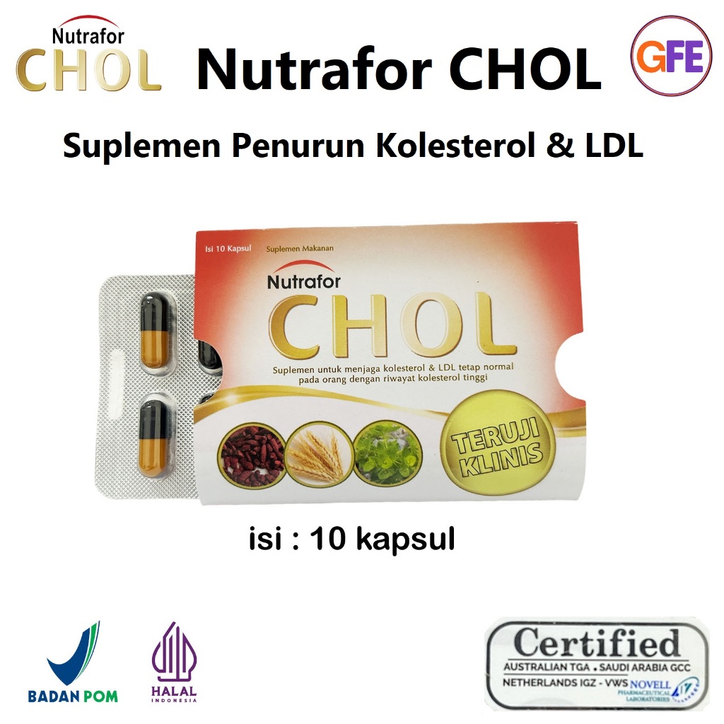 Jual Nutrafor CHOL Suplemen Penurun Kolesterol LDL Lemak Darah Herbal ...