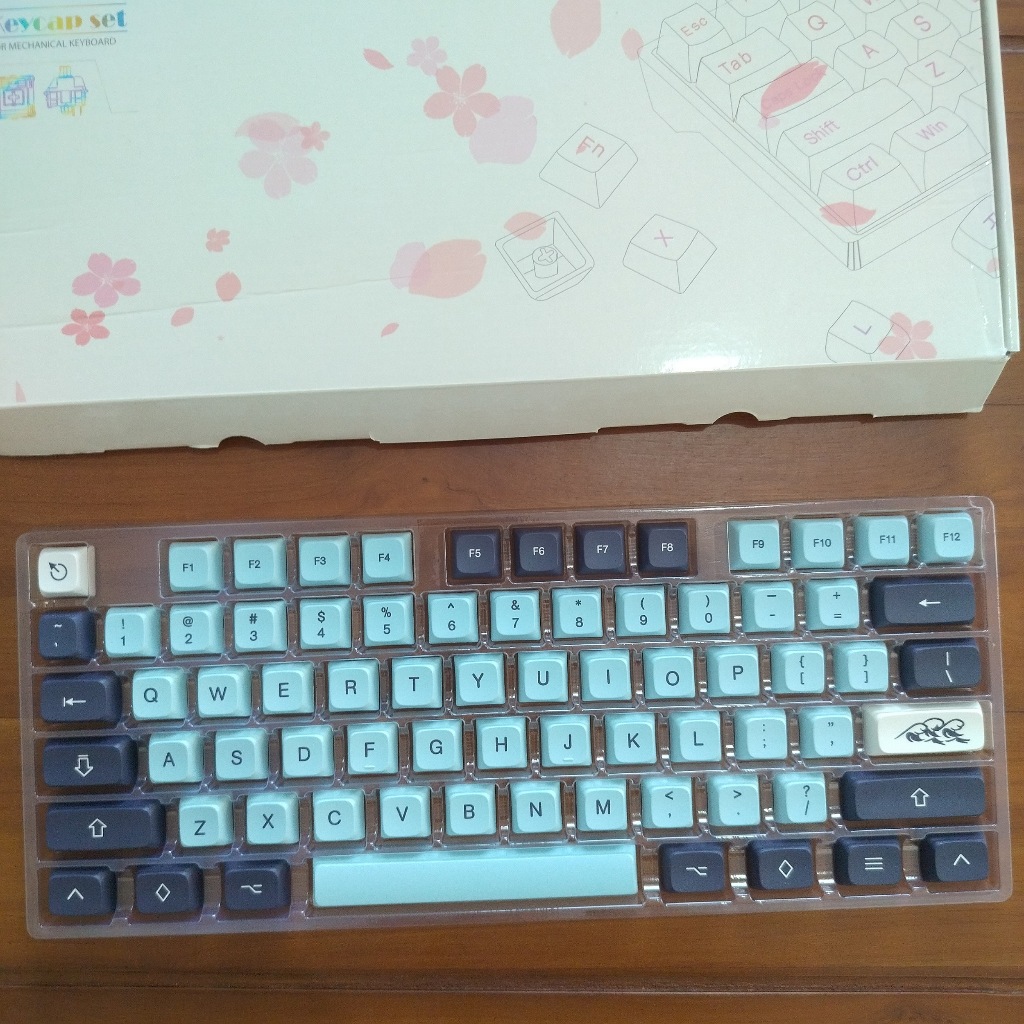 Jual Keycaps Keycap XDA PROFILE GMK MIZU BLUE PBT Dyesub Dye sub 7u ...