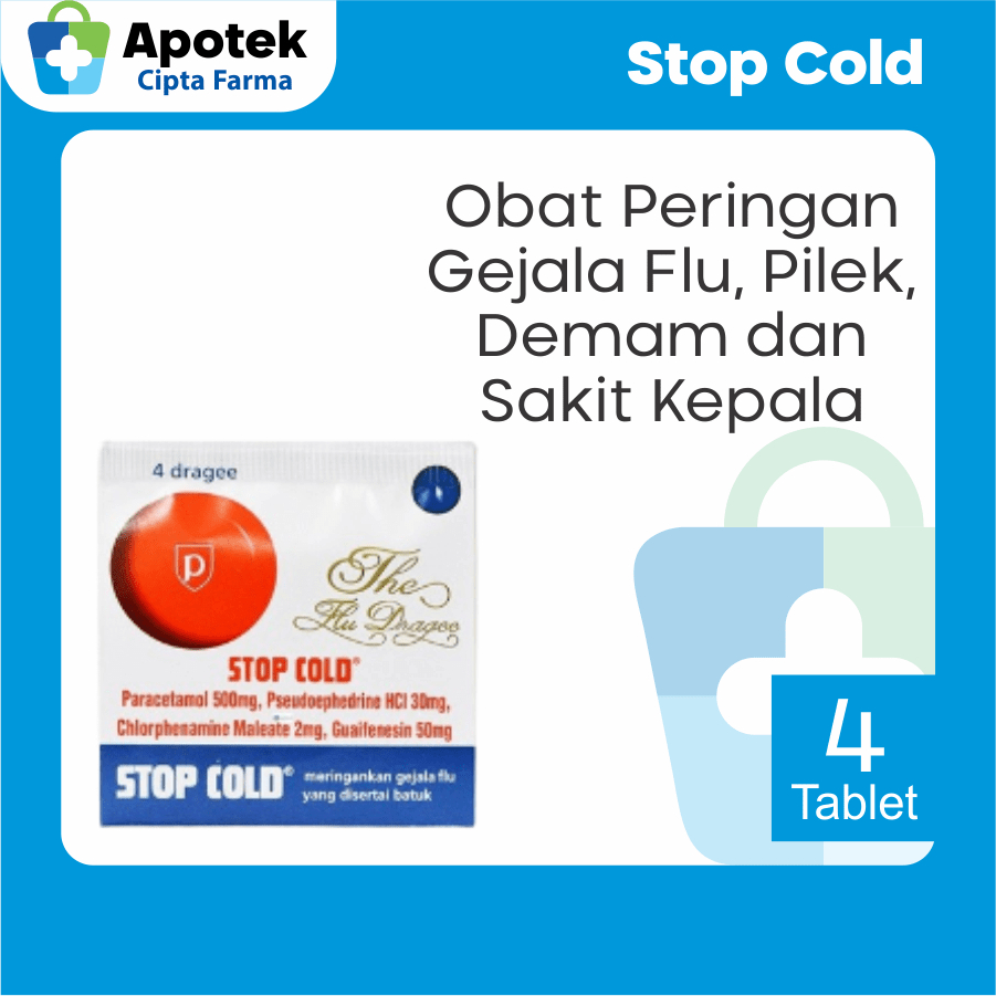 Jual Stop Cold Tablet Obat Flu Hidung Tersumbat Pilek Batuk Demam Sakit ...