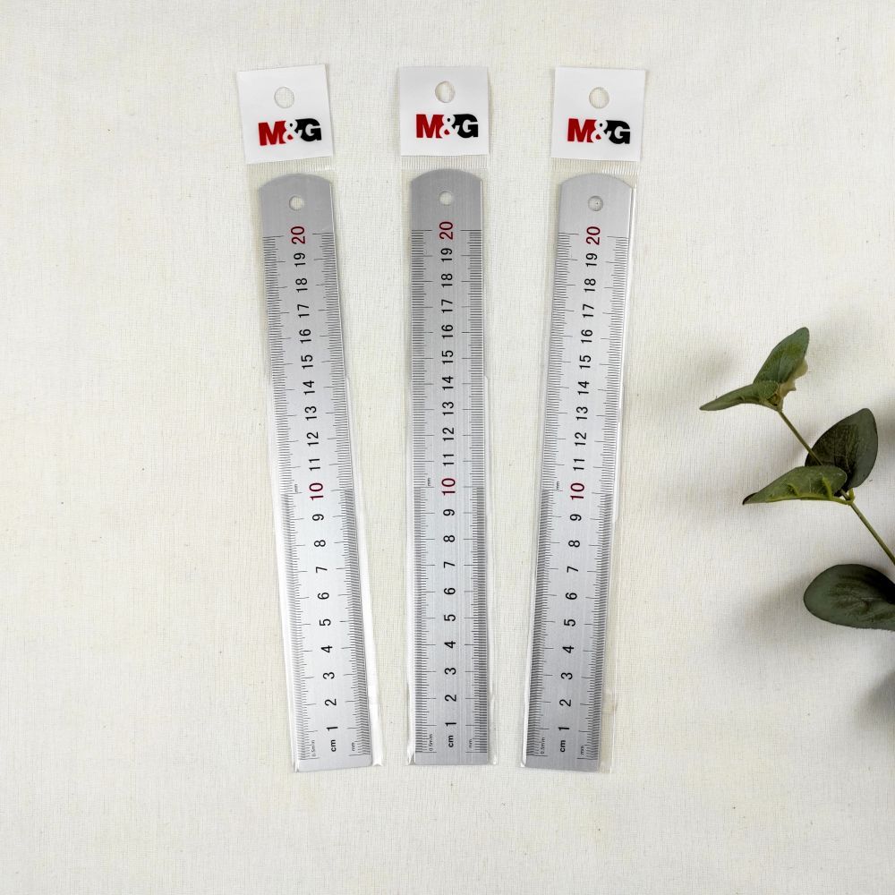 Jual M&G Aluminium Ruler 20cm / Penggaris Ukur Satuan ARLN0483 | Shopee ...