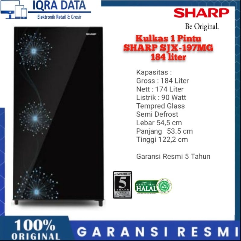Jual Kulkas Sharp 1 Pintu SJX-197 MG 184 Liter Garansi Resmi 5 Tahun ...