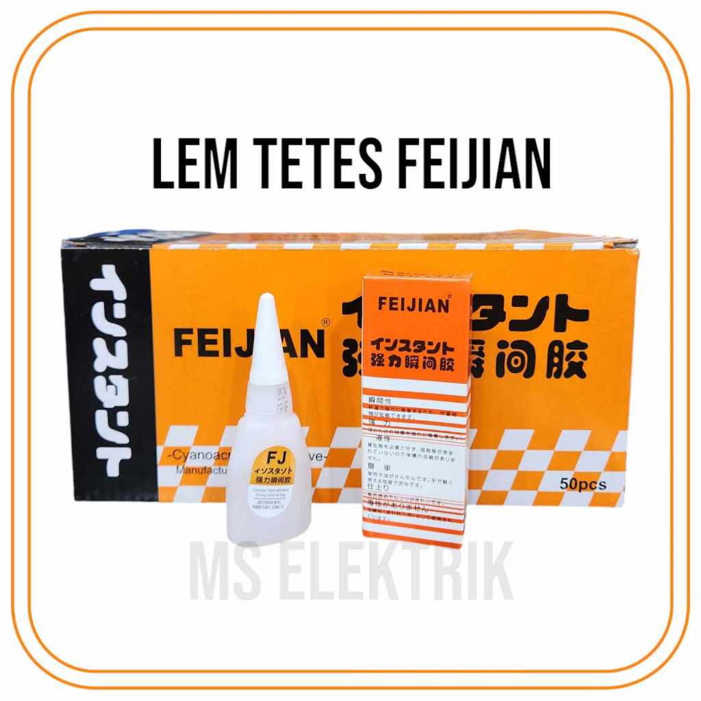 Jual Lem Korea FEIJIAN Super Glue Lem Setan 1 Dus isi 50 Pcs | Shopee ...