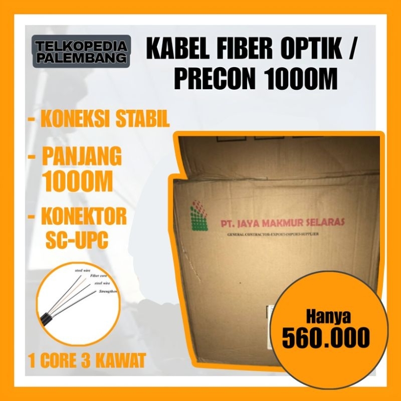 Jual BARU BISA BAYAR DITEMPAT!!! Kabel Drop Core Fiber Optik FO 1000 ...