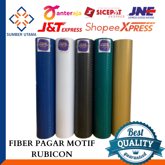 Jual Fiber pagar Penutup pagar Motif 3d Dimensi Dimension RUBICON ...