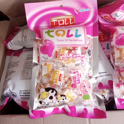 Jual Permen TOLL Permen susu korea kenyal / Milk candy orange taro ...
