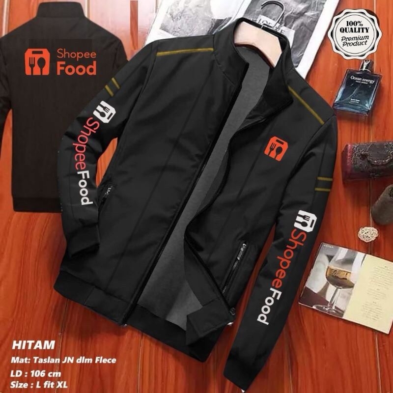 Jual JAKET SHOPEE FOOD CUSTOM FREE NAMA | SABLON DTF | WATERPROOF ...