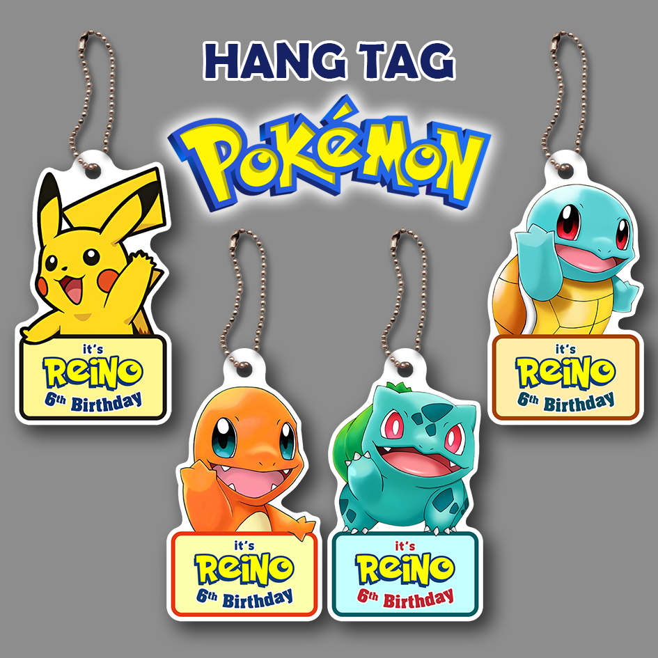 Jual [27PCS] HANG TAG ULTAH ANAK POKEMON AND FRIENDS HANGTAG ULANG ...