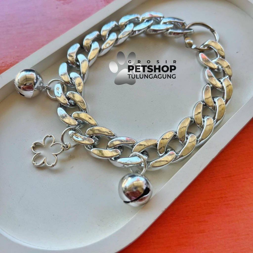 Jual Kalung Kucing Rantai Bahan Akrilik 2 Lonceng | Shopee Indonesia