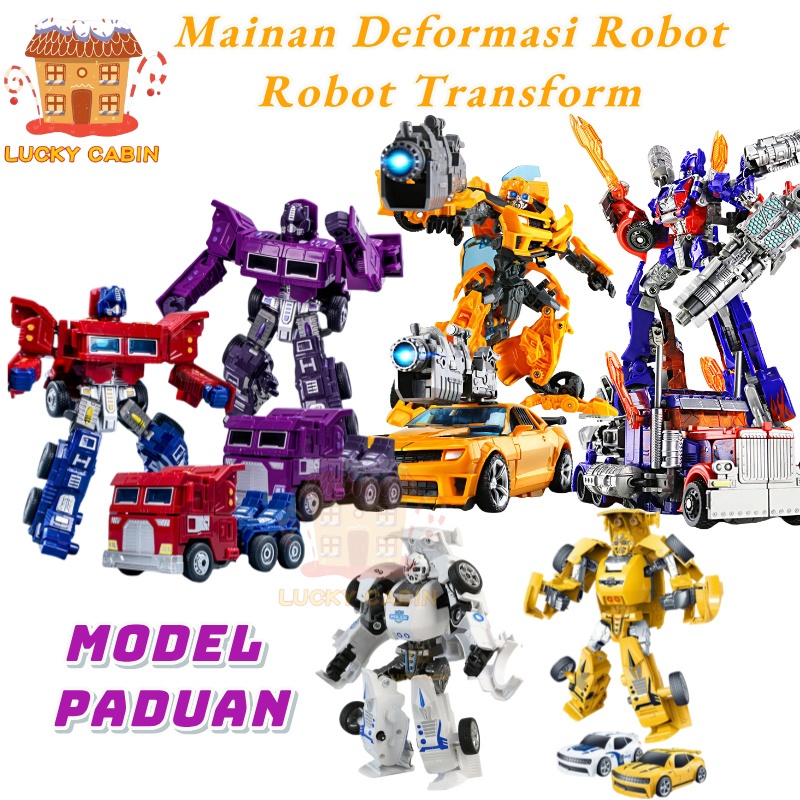 Jual Lucky Cabin Mainan Mobil Robot Transformable Robot / Mainan Robot ...