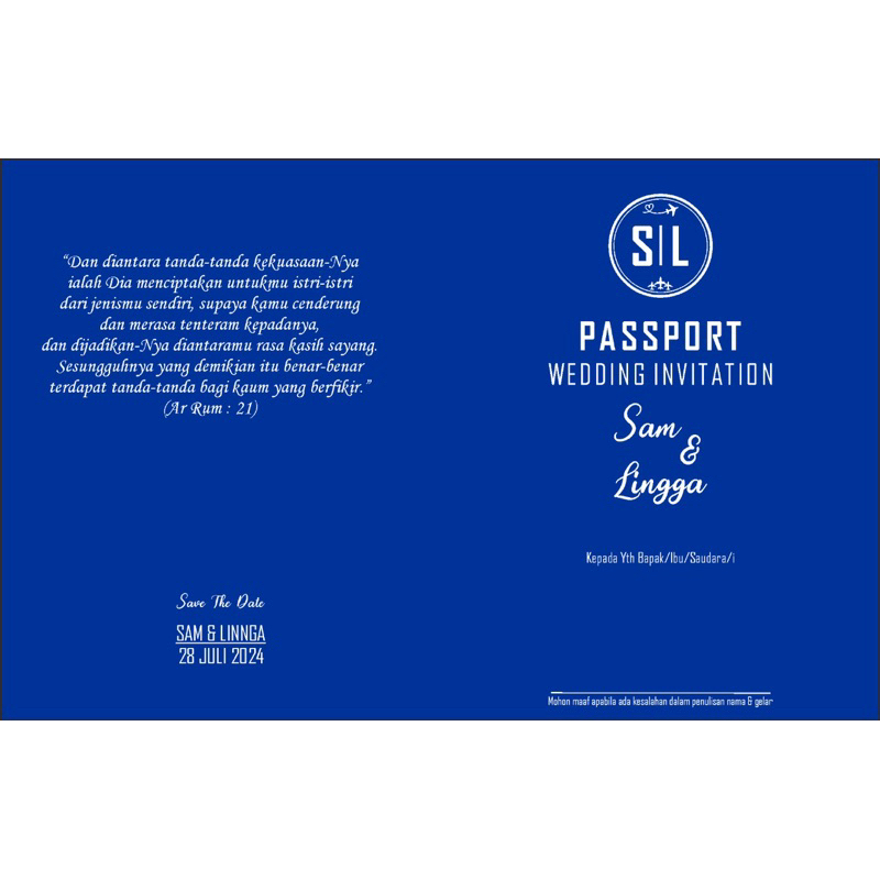 Jual UNDANGAN PERNIKAHAN STYLE PASSPORT MEWAH MURAH ESTETIK KEKINIAN ...