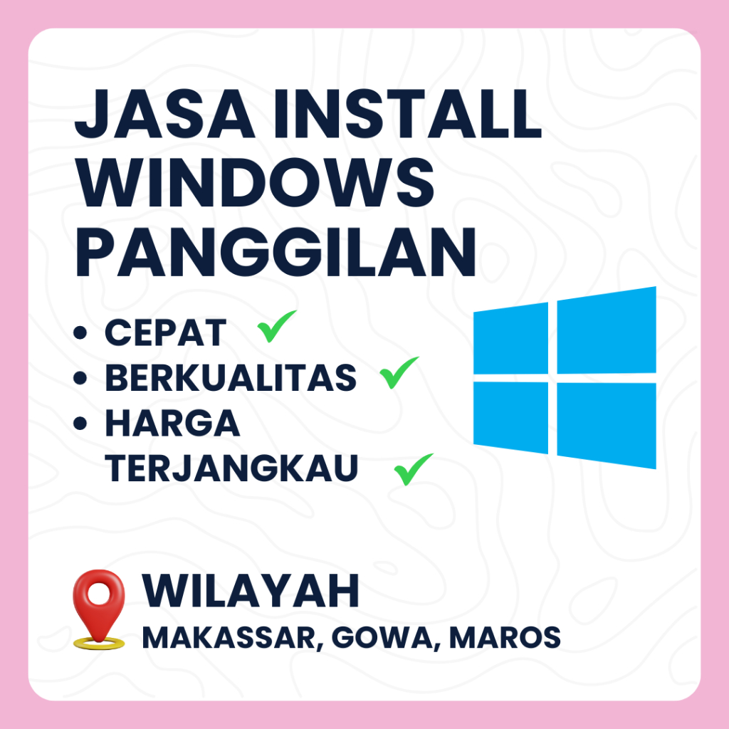 Jual Jasa Install Windows PC/Laptop Panggilan Khusus Makassar, Maros, Gowa | Shopee Indonesia