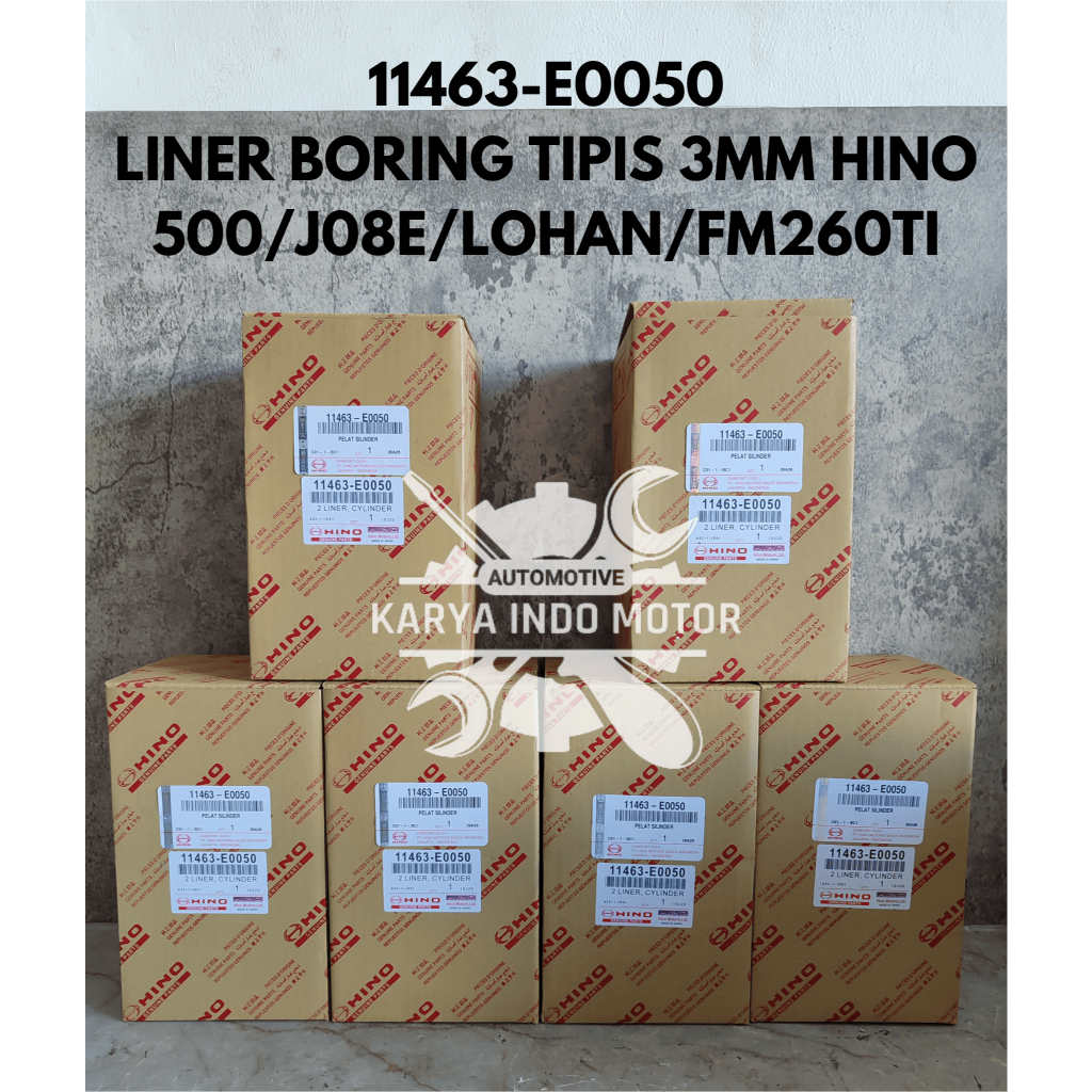 Jual Liner Boring Set Tipis 3MM Hino Lohan 500 J08E 11463-E0050 1SET ...