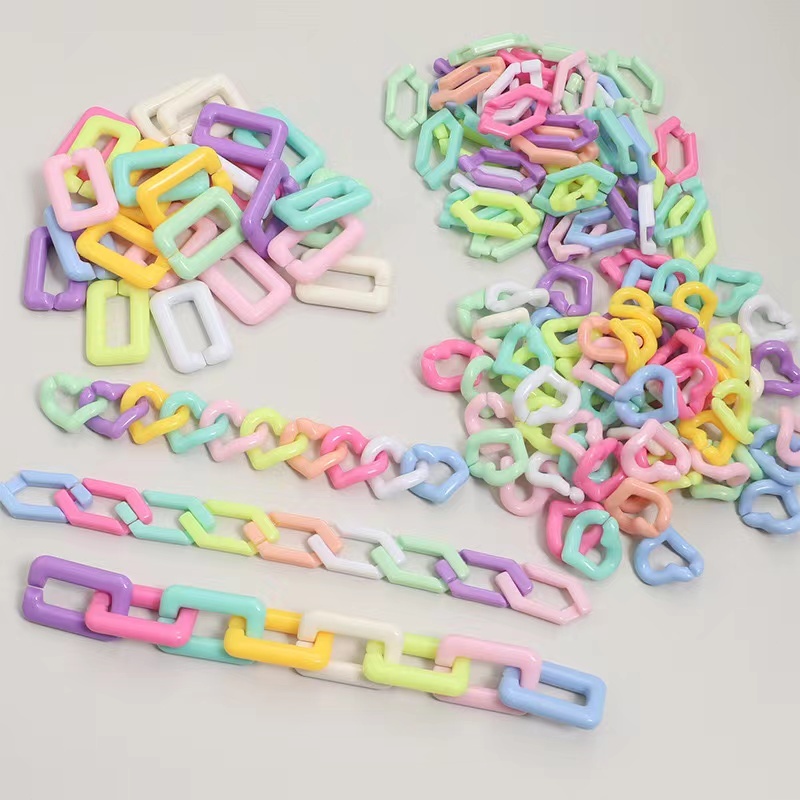 Jual (25gr)/[DIY Aksesoris] Chain / Rantai Plastik Oval Bulat | Shopee ...