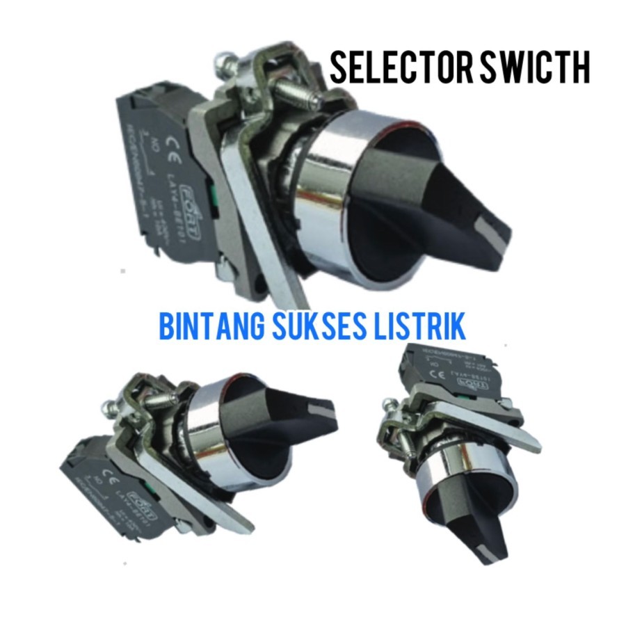 Jual ORIGINAL Selector switch 2 Position 3 position stay put Selektor ...