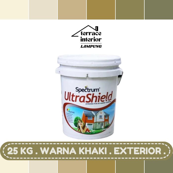 Jual Cat Tembok Spectrum Ultrashield Warna Khaki 25 Kg | Shopee Indonesia