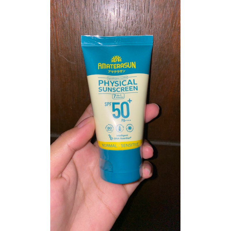 Jual AMATERASUN [REAL SPF Certified] Physical Sunscreen SPF 50+ PA ...