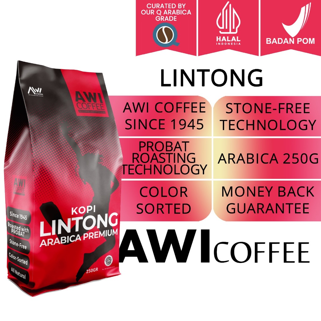 Jual LINTONG 250g Biji | Arabica Roasted Coffee Beans | Grade 1 Export ...