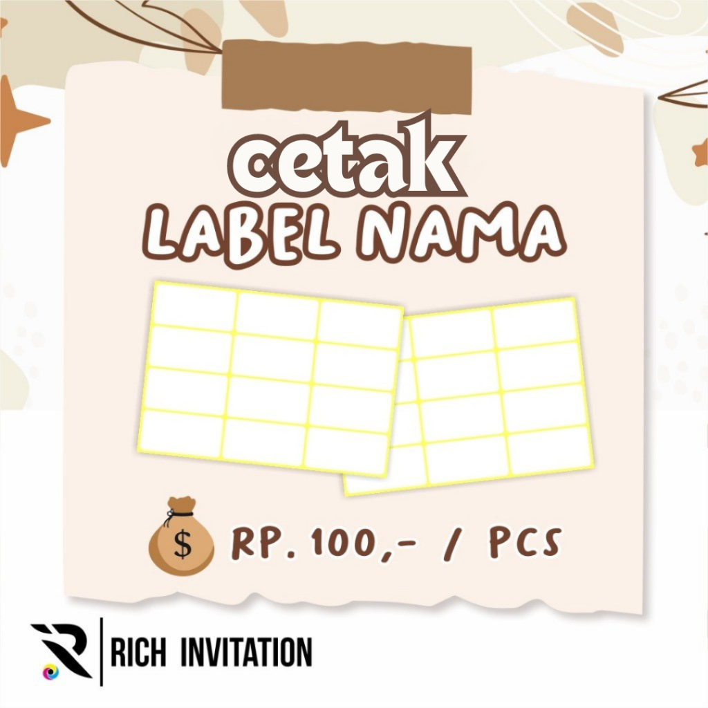 Jual CETAK LABEL UNDANGAN - LABEL UNDANGAN 103 - STIKER UNDANGAN ...